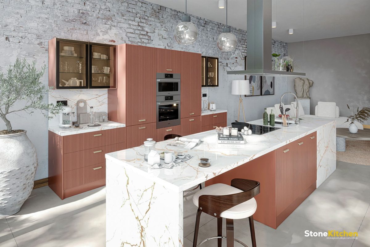 Bellis Mutfak Dolabı | StoneKitchen Bellis - Stoneplus Ahşap Ürünleri