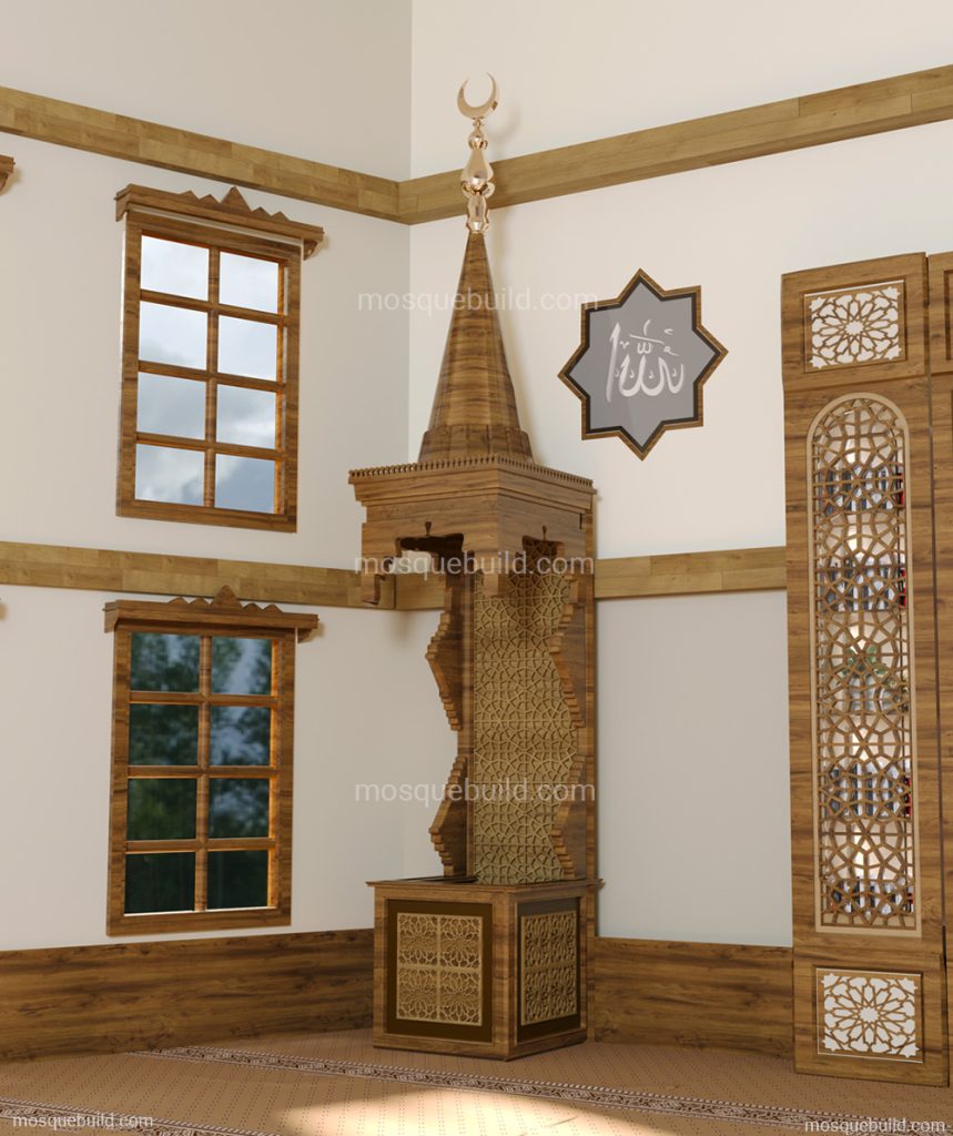 Modern Cami Mihrabı - Stoneplus Ahşap Ürünleri